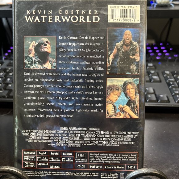 Media | Waterworld Dvd 1997 Multiple Language Options Widescreen | Poshmark